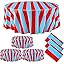 Amazon.com: Tatuo 3 Pcs Red and White Round Circus Table Cloth 84 Inch ...
