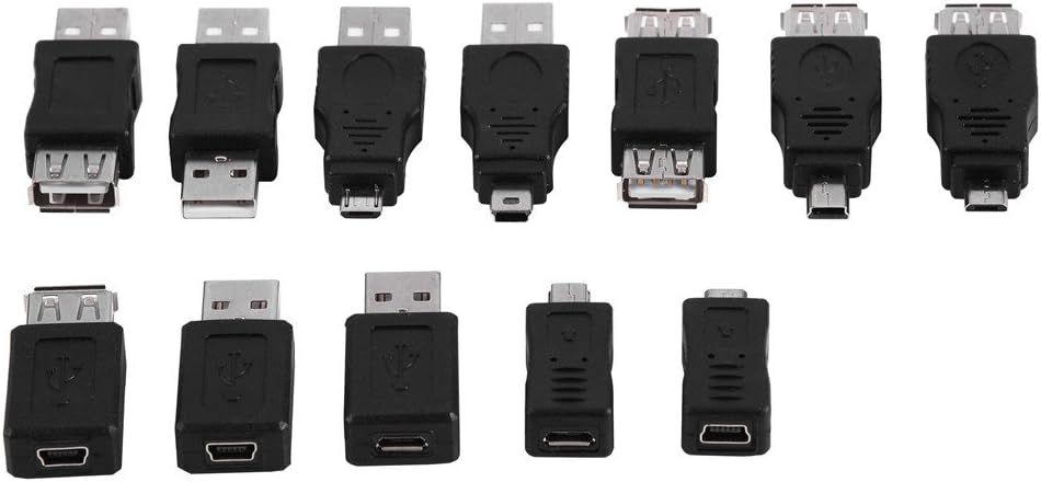 USB OTG Micro Mini USB2.0 Male to Female Adapter Multiple F/M USB ...