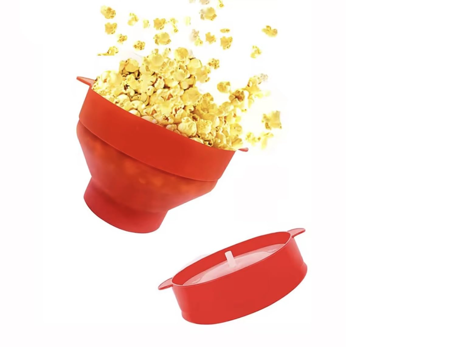 Amazon.com: Microwave Silicone Popcorn Maker Bowl (Red), pop corn ...