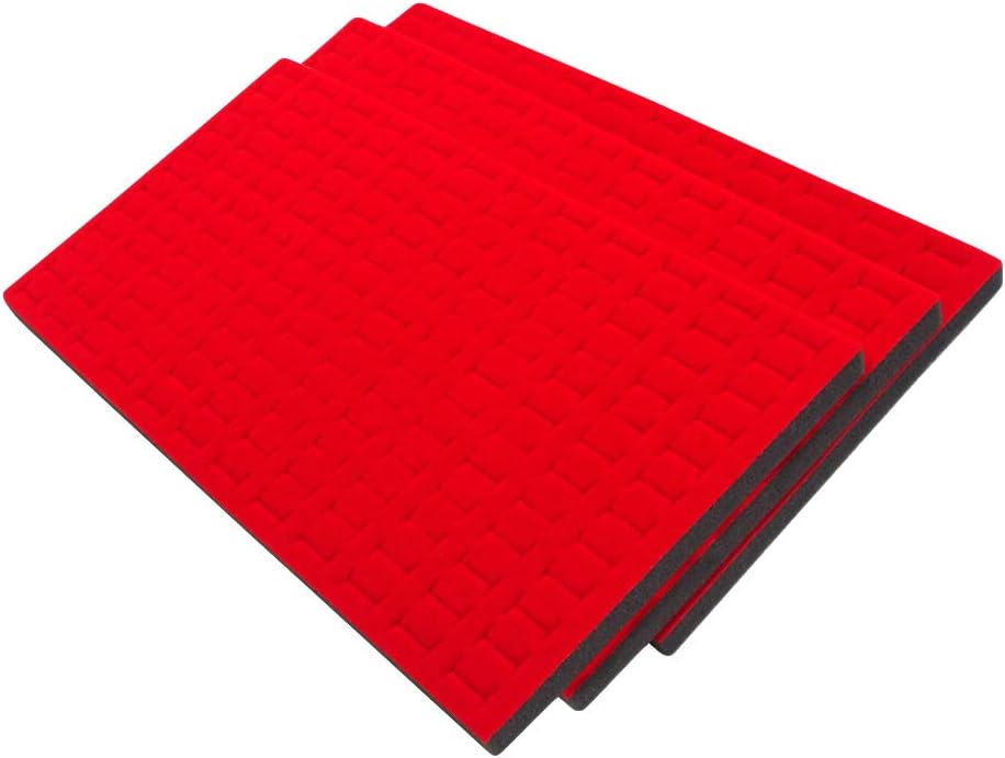 Amazon.com: N'icePackaging 3 Qty USA Deluxe Scarlet Red 144 Ring Foam ...