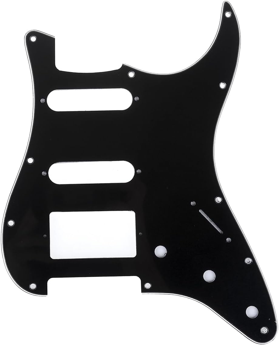 Amazon.com: Musiclily Pro Left Handed 11-Hole Modern Style Strat HSS ...