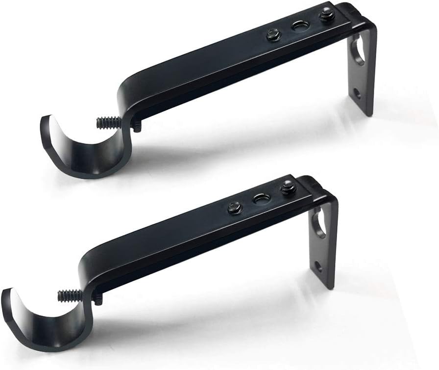 Amazon.com: Heavy Duty Curtain Rod Brackets for Wall, 6 inch Curtain ...