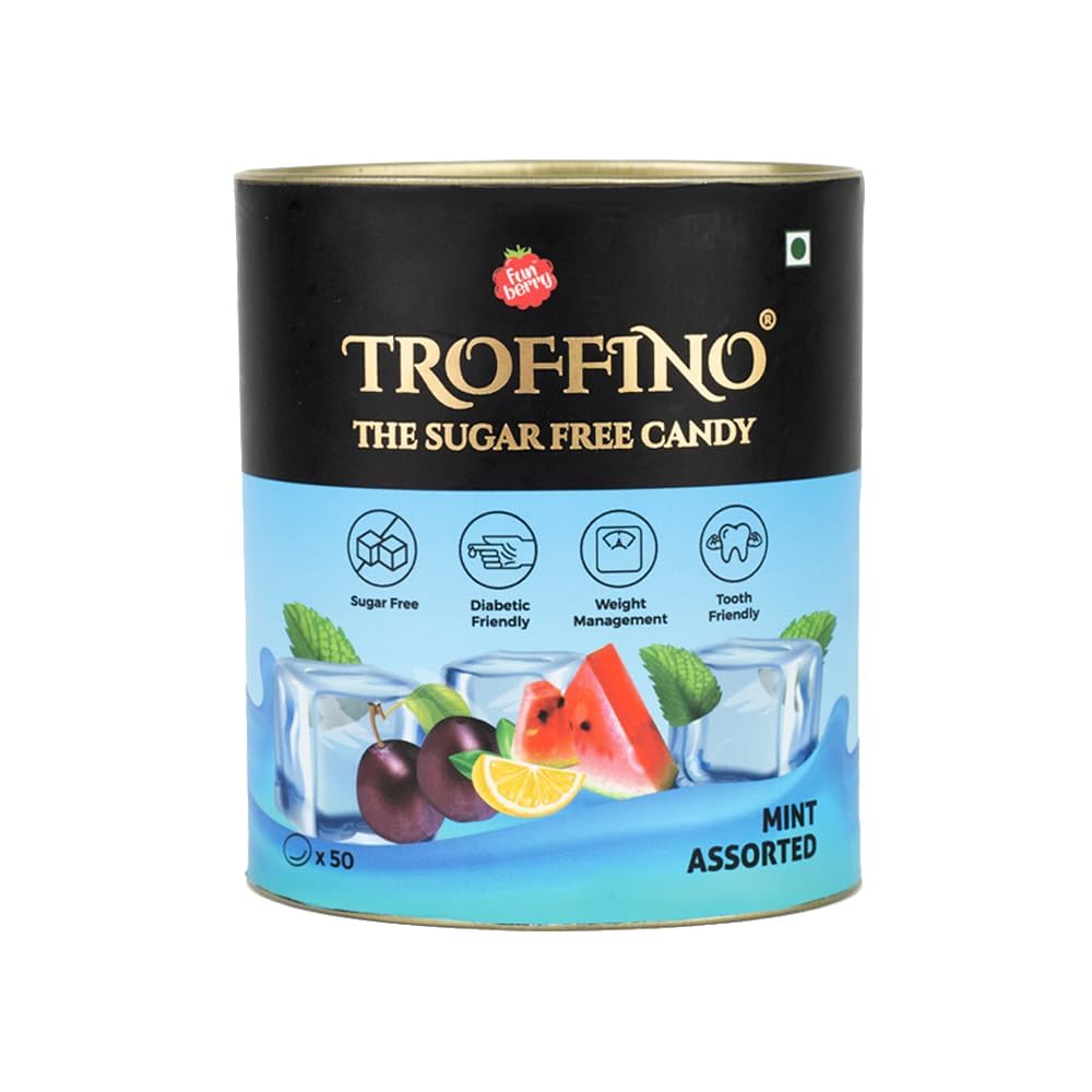 TROFFINO SUGAR FREE Mint Assorted Candy Tin 4 Mouth Watering Mixed ...