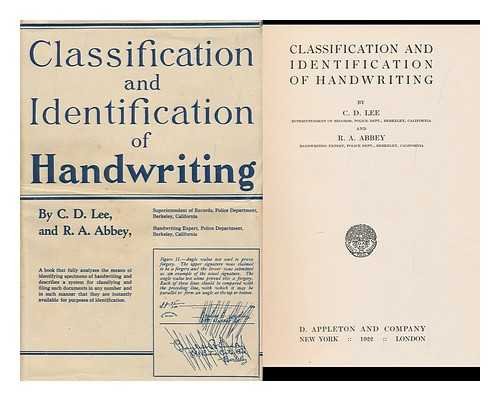 Classification and Identification of Handwriting: Lee, C. D. And R. A ...