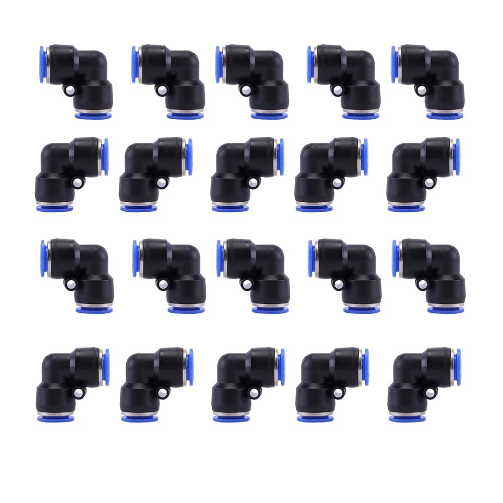 10mm Elbow Pneumatic Fittings, 20 Pcs Air Line Fittings Connector ...