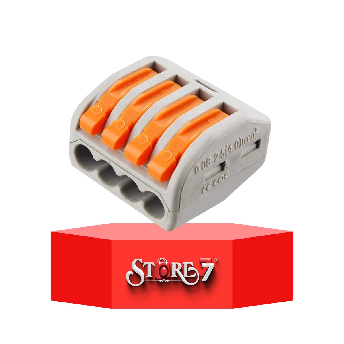 STORE77® 5Pcs Compact Lever Wire Nut Connector (4 Port), Splicing Wire ...