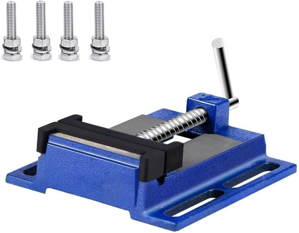 Amazon.com: VEVOR Drill Press Vise, 4 inch Heavy-duty Bench Vise, Low ...