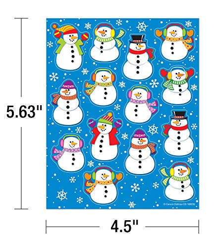 Snapklik.com : Carson Dellosa 84 Snowman Stickers For Kids, 6 Sheets Of ...