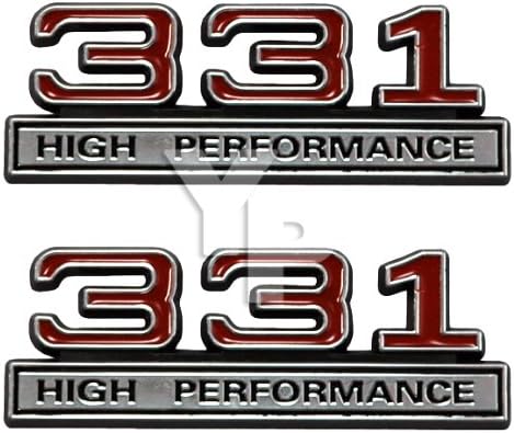 Amazon.com: Chrome, Black & Red 331 High Performance Fender Emblems ...