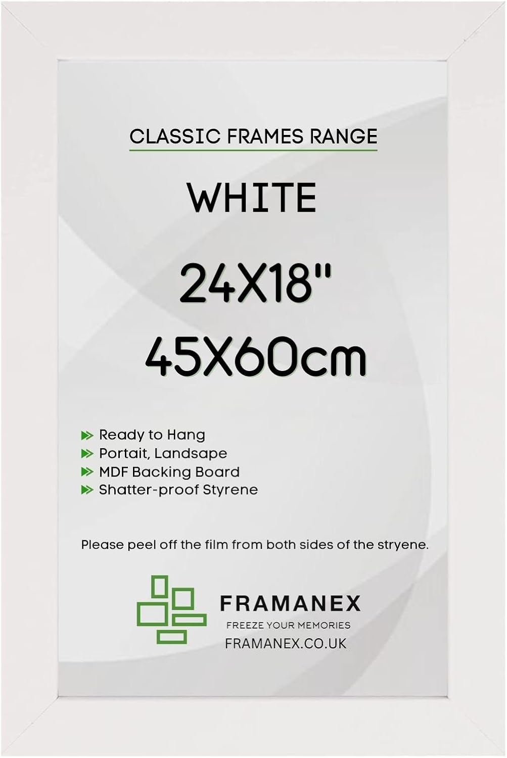 FRAMANEX Modern White Colour 45X60 CM Picture Photo Poster Frames ...