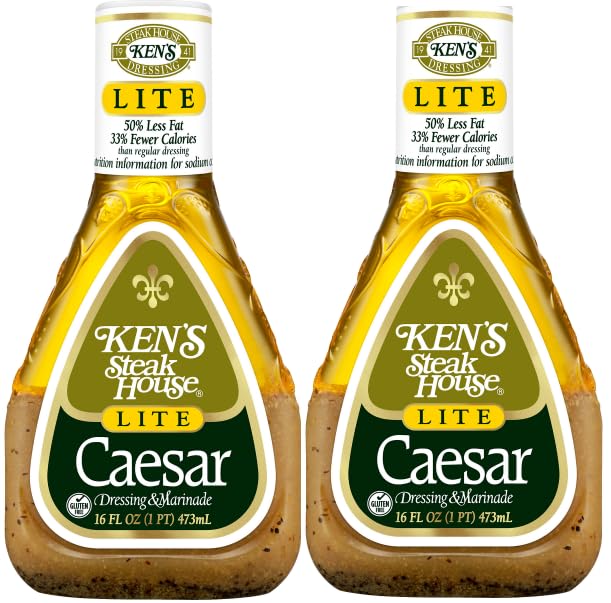Amazon.com : Pack Of 2 Lite Caesar Salad Dressing and Marinade 16 oz ...