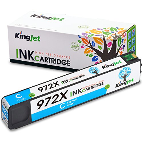 KCH-972-1C-US Kingjet Updated Replacement for HP 972X Cyan Ink ...