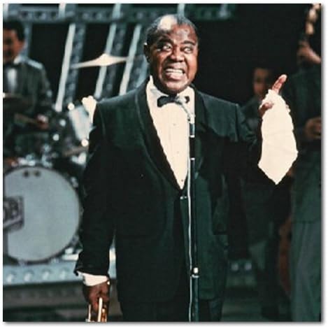 Amazon.com: Louis Armstrong Color Matte Photograph - 12x12 Inches ...
