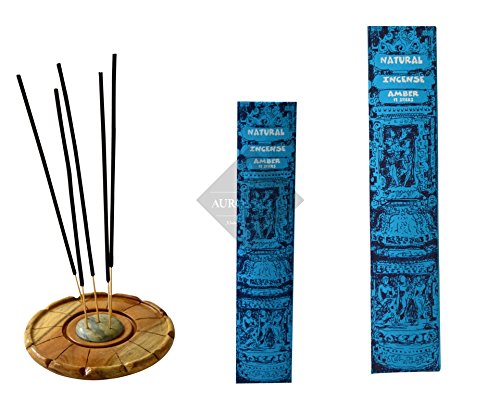 Auroganics Handmade Amber Perfumed Agarbatti/Incense Stick (2 Pack - 24 ...
