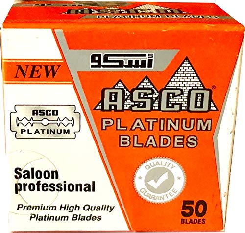 Amazon.com: Asco Platinum Double Edge Safety Razor Blades, 50 blades ...