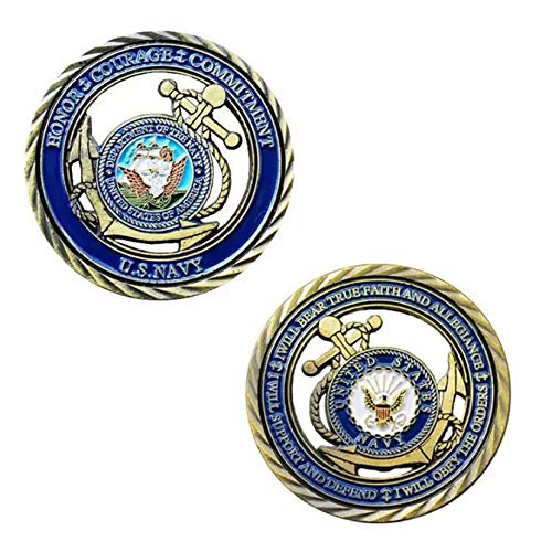 Birchriver Us Navy Core Values Challenge Coin Commemorative Collector ...