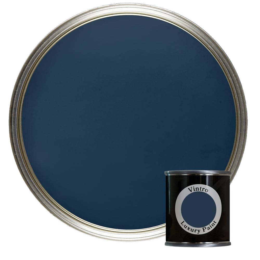 Vintro Paint | Navy Blue Luxury Matt Emulsion | Paint Tetser Pot ...