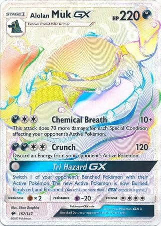 Amazon.com: Alolan Muk GX - 157/147 - Secret Rare : Toys & Games