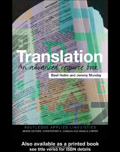 Translation: An Advanced Resource Book: 1st (First) Edition: Basil ...