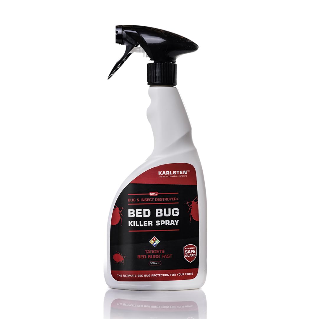 Karlsten Bed Bug Killer Spray, 500ml - Fast Acting Bedbug Spray, Strong ...