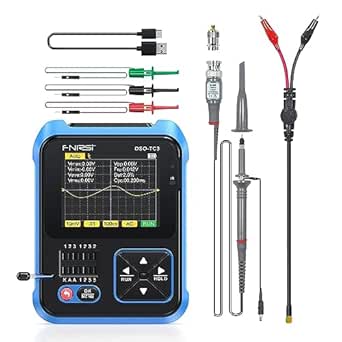ZNZHNSI [3 in 1] DSO-TC3 500kHz Bandwidth Portable Handheld Oscilloscope Digital Backlight ...