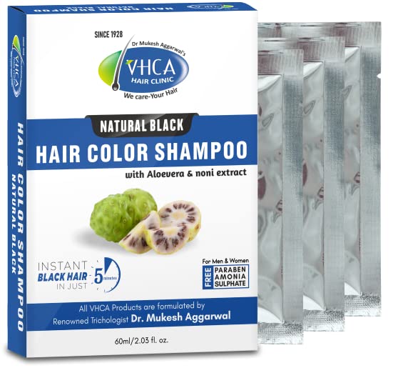 Buy VHCA Beard Color Shampoo For Men Black, Beard Color Shampoo Black ...
