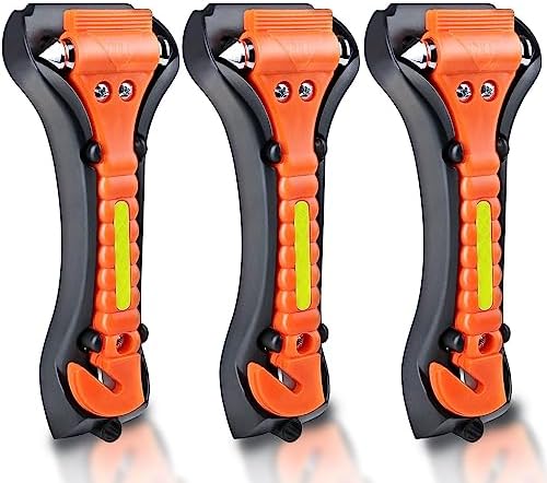 Amazon Basics Emergency Seat Belt Cutter and Window Hammer Tool, Car ...