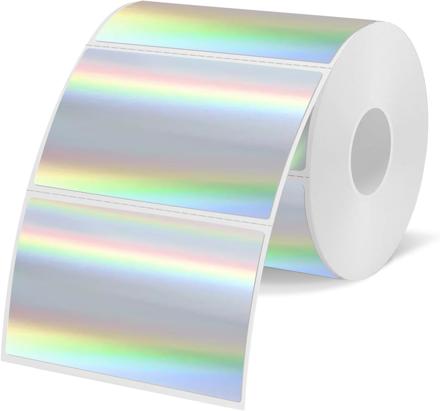 Amazon.com : Gute Square Holographic Silver Thermal Sticker Labels ...