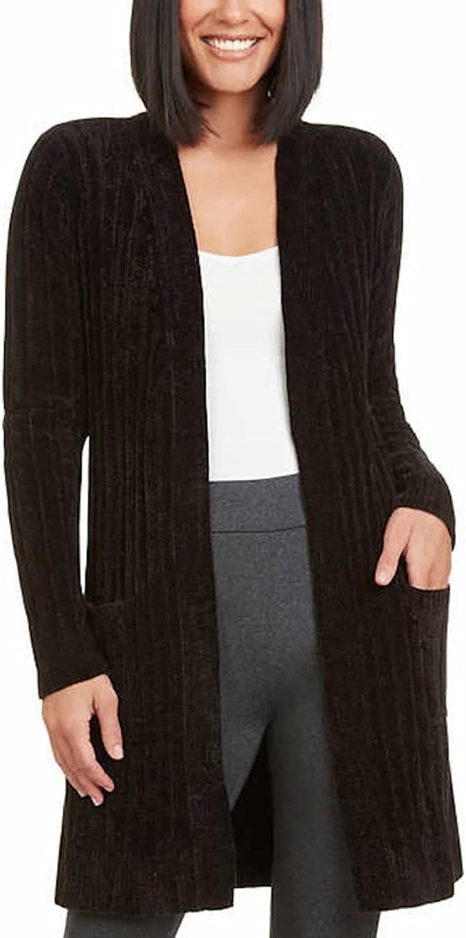 Matty M Ladies' Comfy Cardigan (Black, Large) at Amazon Women’s ...