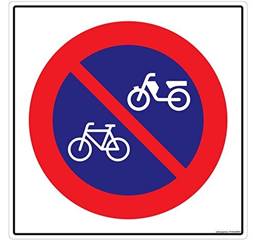 Safety Sign Store Two Wheelers Prohibited, Material: 3M Diamond Grade ...