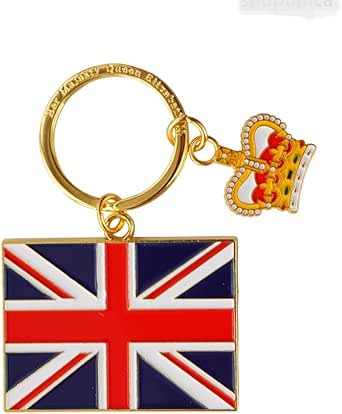 Union Jack Flag & Royal Crown Quality Metal Key Ring/Key Chain/Key Fob ...