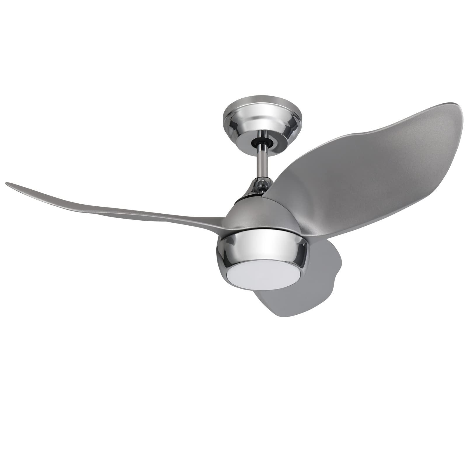 Buy OFANTOP 36 Inch Silver Ceiling Fan with Dimmable Light and Remote ...
