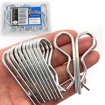 Amazon.com: Yoliko Heavy Duty Hitch Pins - 12 Pcs Spring Retaining Wire ...