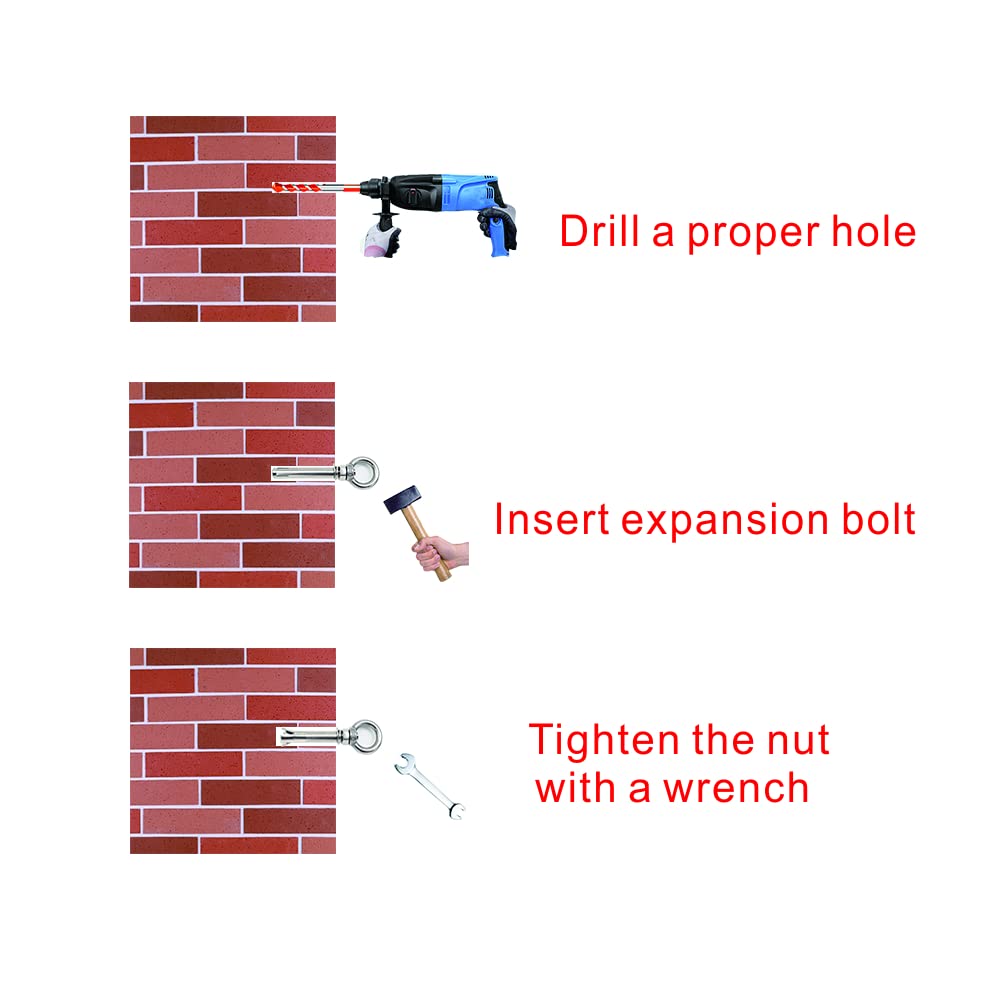 Snapklik.com : M6x80mm Ring Lifting Expansion Anchor Eyebolt 5 Pack ...