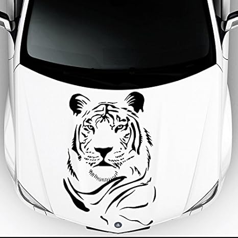 Car Decals Hood Decal Vinyl Sticker Tiger Wild Cat Animal Auto Decor ...
