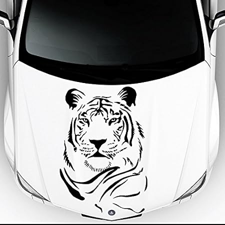 Car Decals Hood Decal Vinyl Sticker Tiger Wild Cat Animal Auto Decor ...