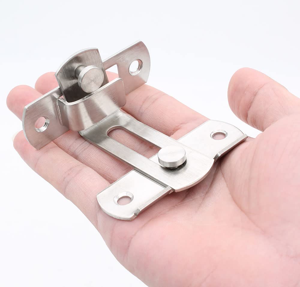 Snapklik.com : BANGSHOU Stainless Steel Flip Door Sliding Latch, 90 ...
