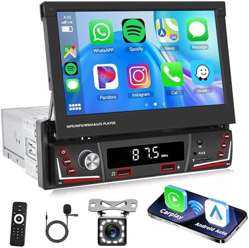 Amazon Single Din Flip Out Screen Car Stereo With Wireless Carplay