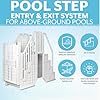 Amazon.com: Poolzilla Premium Pool Step Ladder Set for Above Ground ...