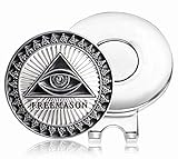 ・ブランド:Don Flyee・製造元:Don Flyee・【ユニークデザイン】フリーメイソンのエンブレムをモチーフにした独特なデザイン。・【強力マグネット】帽子やポケットに簡単装着、プレー中の使いやすさ抜群。・【サイズ】直径25mmのコン...