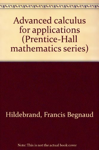 Amazon.co.jp: Advanced calculus for applications (Prentice-Hall ...