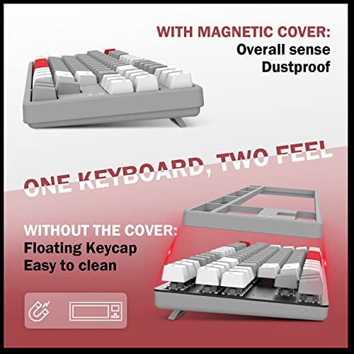 MAMBASNAKE AJAZZ AK873 Wired Hot Swappable Mechanical Keyboard, Coiled ...