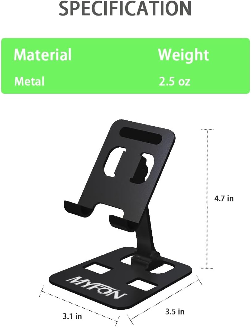 Foldable Cell Phone Stand, Adjustable View Angle, Portable Mobile Phone ...