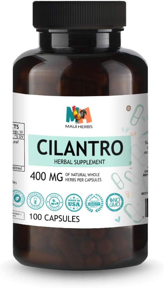 Amazon.com: Cilantro 100 Capsules - Organic Herbal Supplement which ...