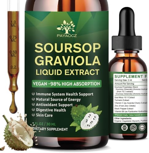 Amazon.com: (2 Pack) 7 In 1 Organic Soursop Extract with Sea Moss ...