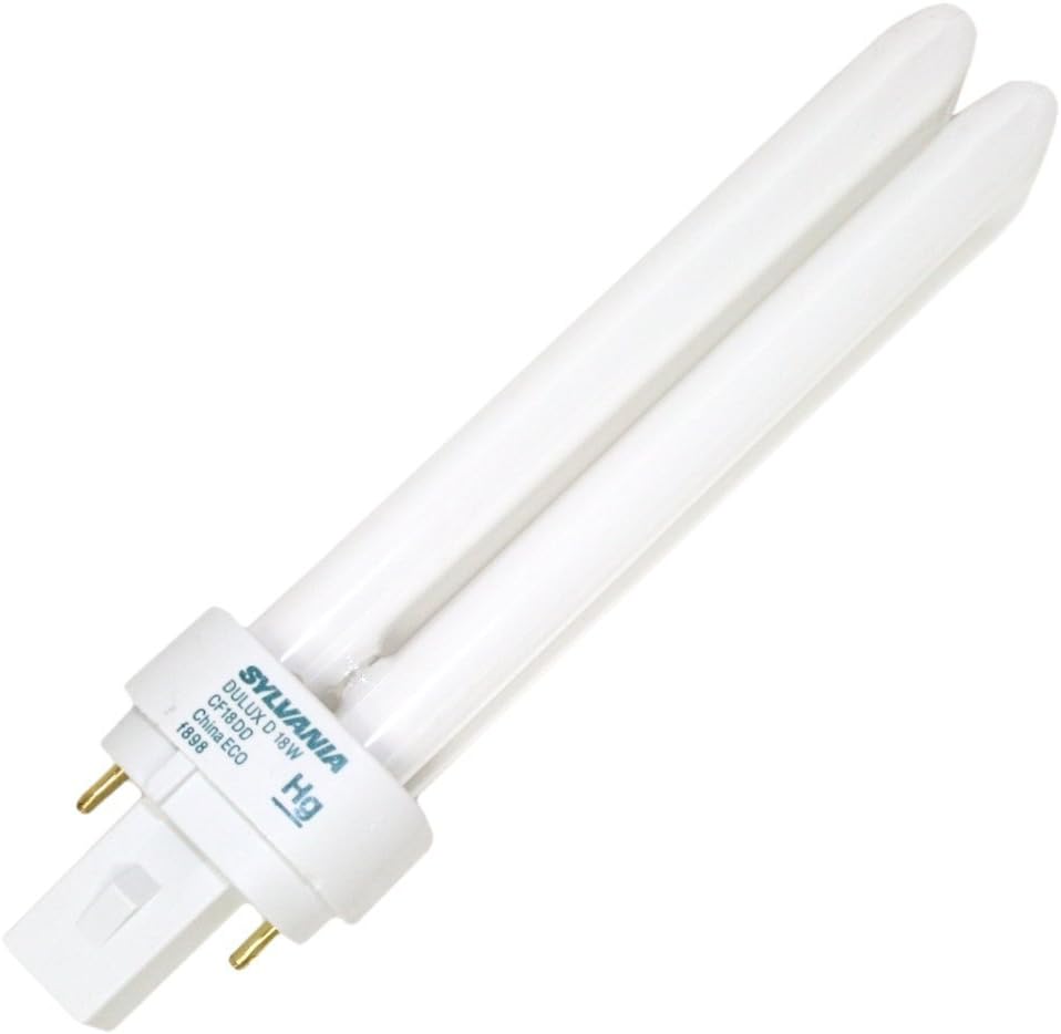 LEDVANCE DULUX 18W Double Compact Fluorescent Lamp, 2-pin Base, 3000K ...
