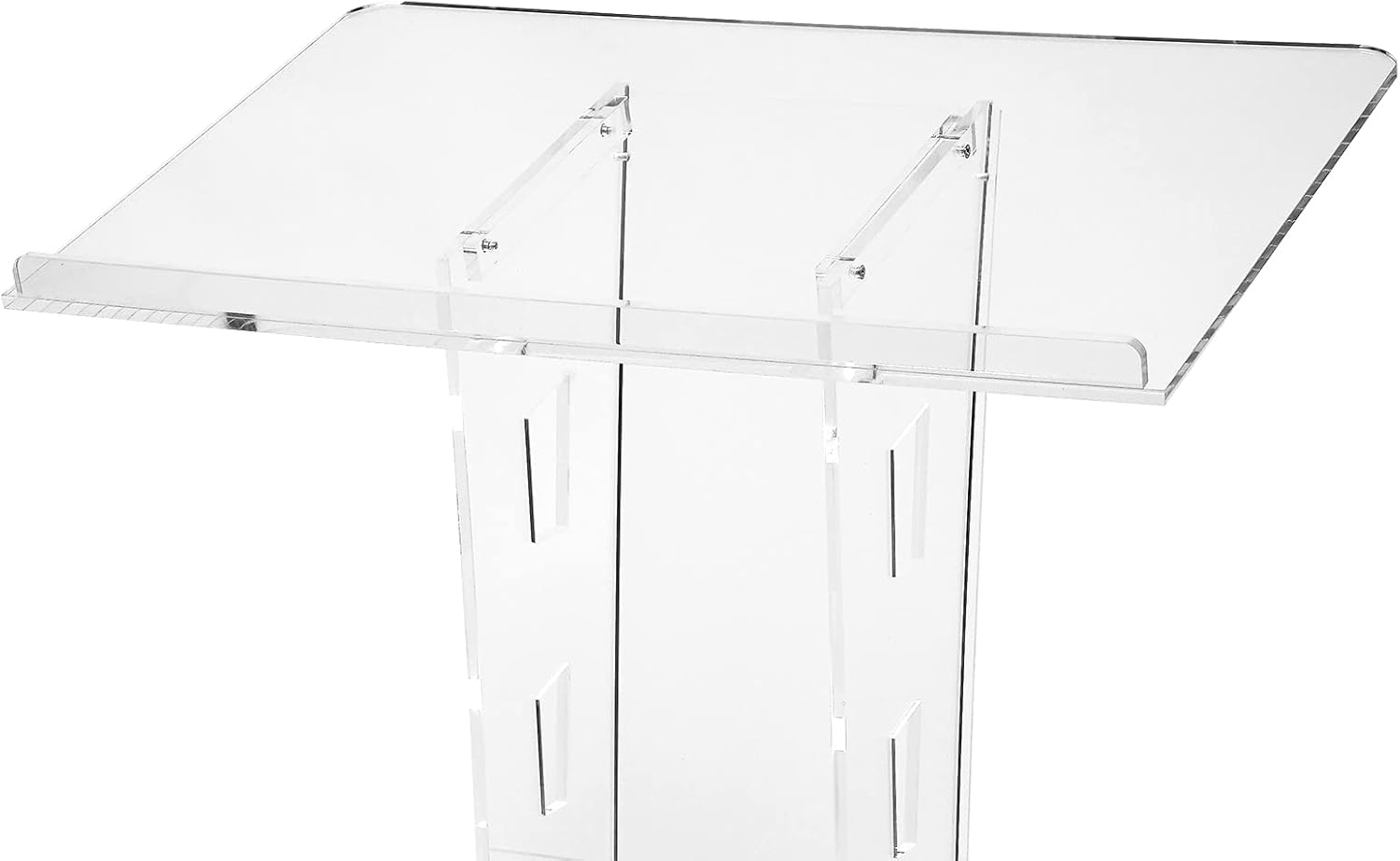 TBVECHI Podio acrílico de 43.3 pulgadas, diseño de arcos transparentes ...