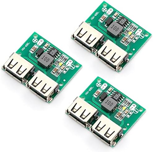 Amazon.com: WWZMDiB 3Pcs Dual USB DC-DC Buck Module 6-24V to 5V 3A for ...