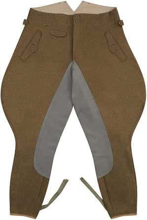 Amazon.com: militaryharbor WWII German Elite Brown Wool Riding Breeches ...