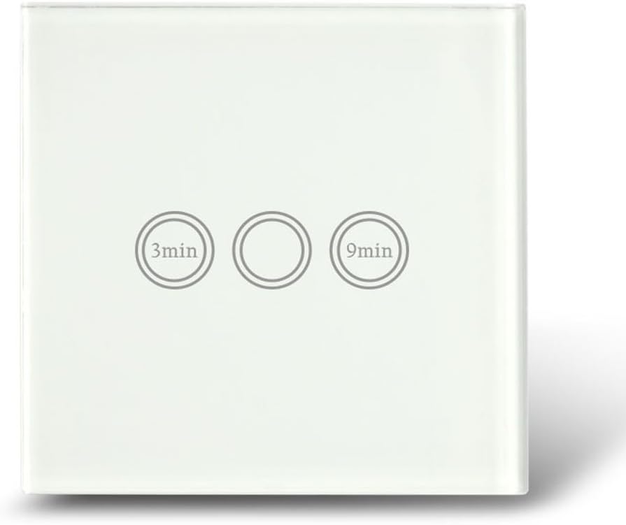 UK Standard Touch Timer Switch 3-9 min delay Crystal Glass Panel Light ...